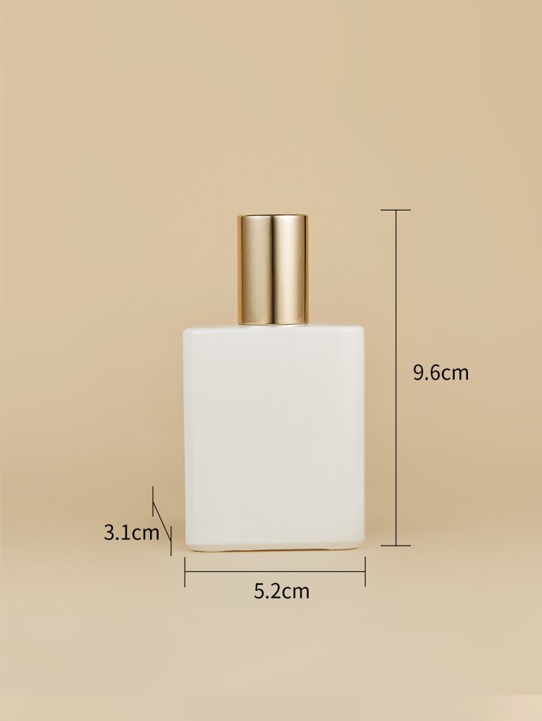 50ml flat square bottle with aluminum lid - MUB Perfume Bottles